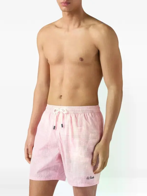 MC2 SAINT BARTH Gingham Swim Shorts - Pink