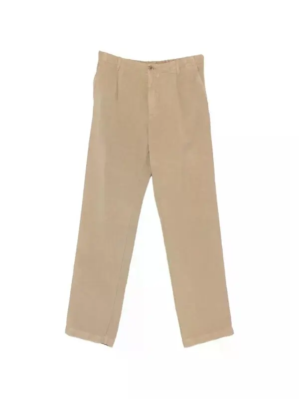 120% Lino Belted Pleated Trousers - Neutrals