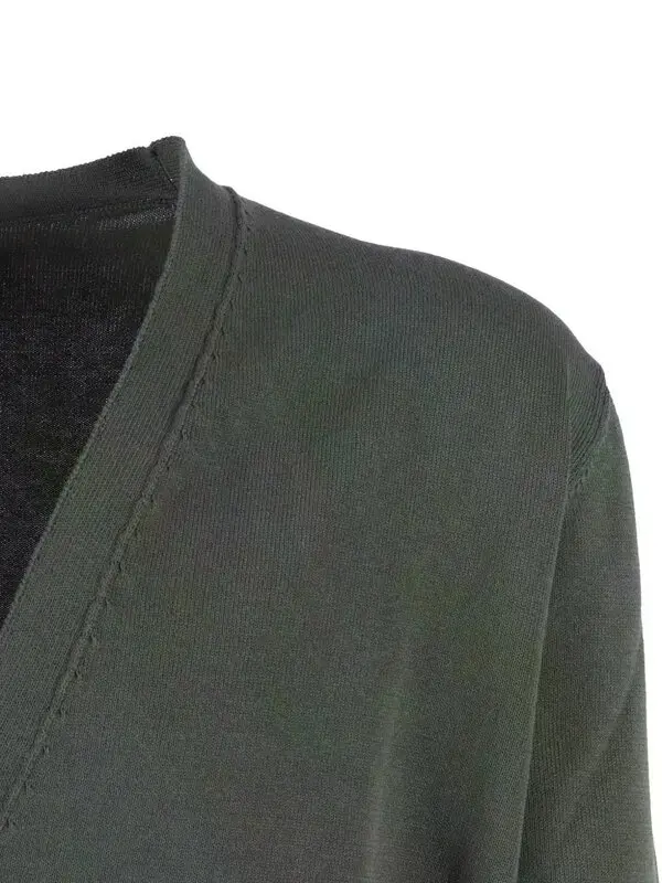 SETTEFILI CASHMERE Side-slit V-neck Cardigan