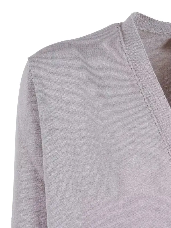 SETTEFILI CASHMERE V-neck Cardigan With Side Slits