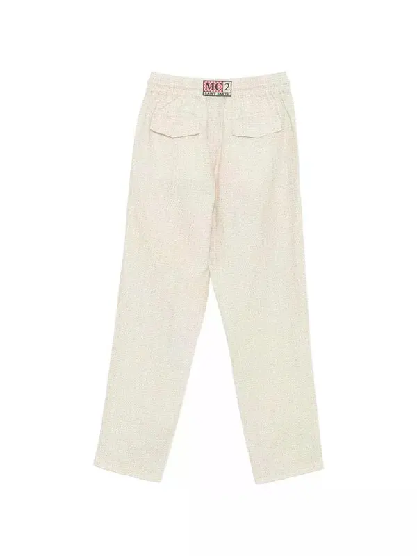 MC2 SAINT BARTH Calais Geometric Print Trousers - Neutrals
