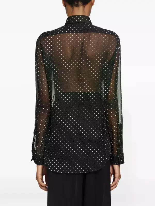 TOM FORD Polka-dot Silk-chiffon Shirt
