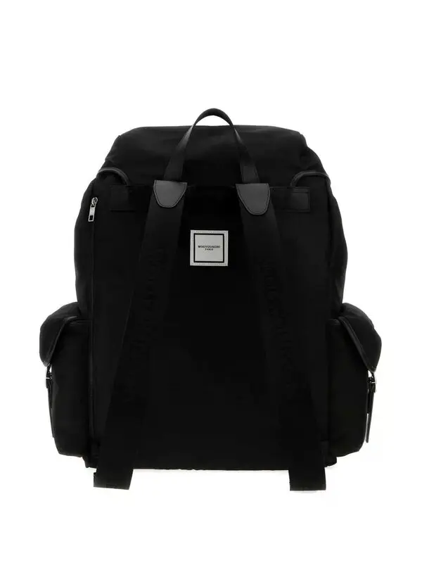 WOOYOUNGMI Buckle-fastening Canvas Backpack