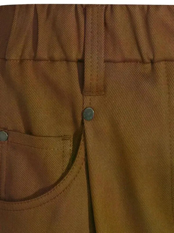 Brunello Cucinelli Pleated Trousers With Monili Detail - Brown