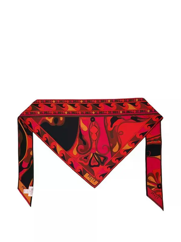 Emilio Pucci Orchidee Iride-print Silk Scarf