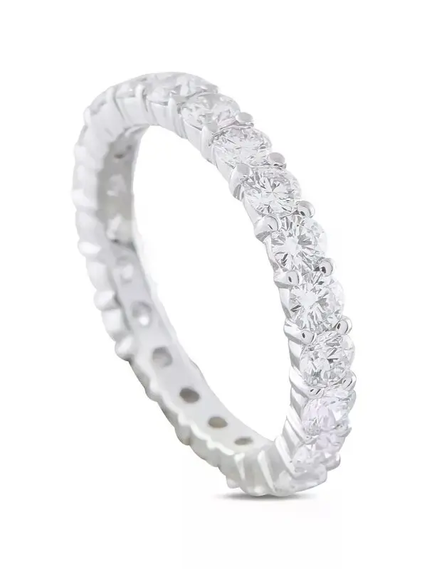 LB EXCLUSIVE 18k White Gold Diamond Eternity Ring - Silver