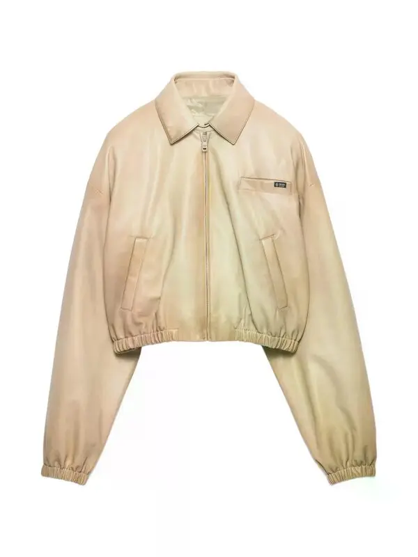 Prada Cropped Nappa Leather Jacket