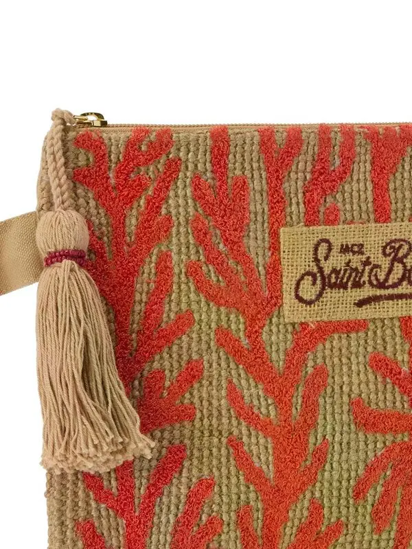 MC2 SAINT BARTH Coral Embroidered Clutch