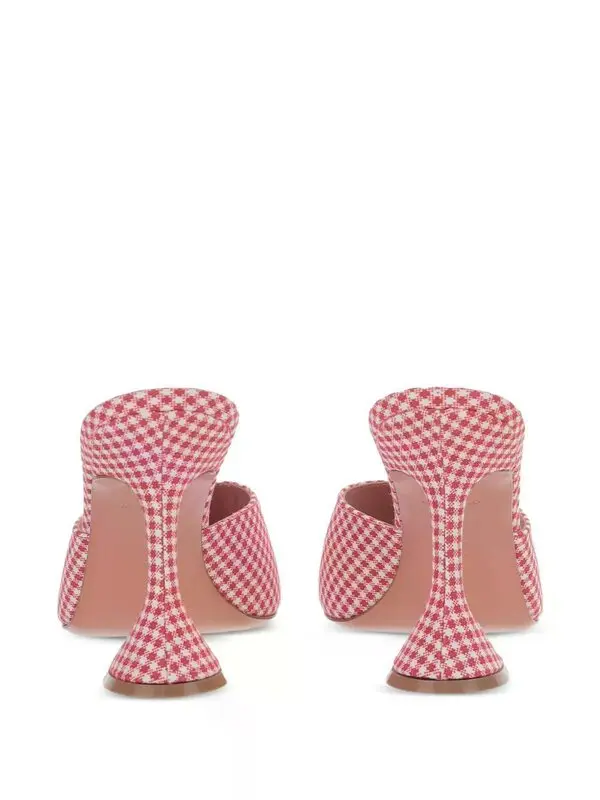 Amina Muaddi Lupita Gingham Sandals