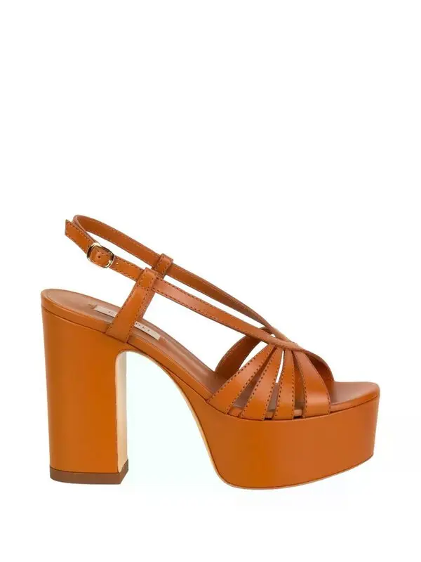Casadei Elsa Strappy Platform Sandals - Neutrals