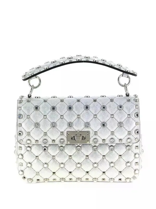 Valentino Garavani Rockstud Spike Shoulder Bag - Silver