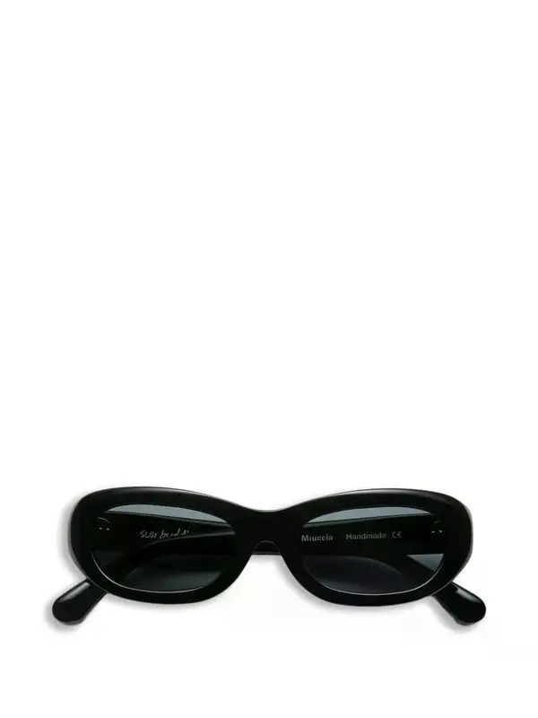 SUN BUDDIES Miuccia Oval-frame Sunglasses - Black