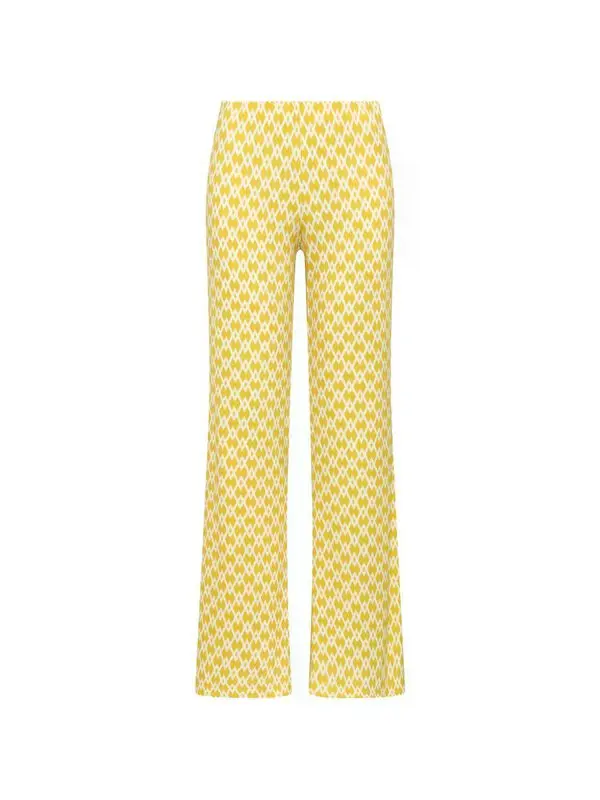 Malìparmi Geometric Print Trousers - Yellow