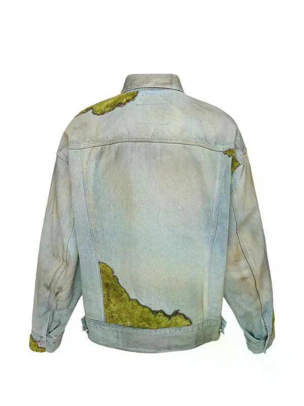 DOUBLET Moss-effect Patchwork Denim Jacket