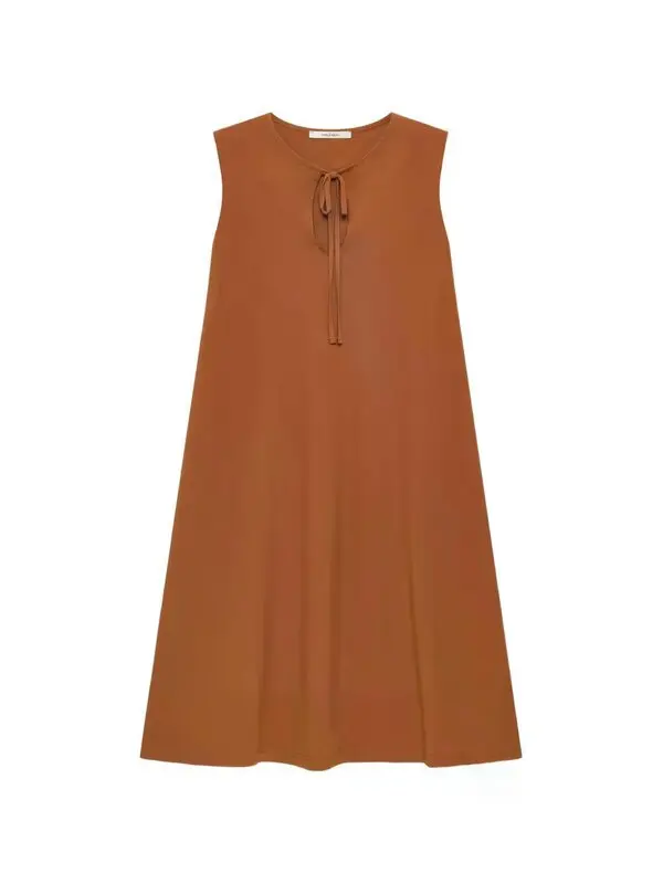 Malìparmi Sleeveless A-line Dress With Keyhole Detail - Brown