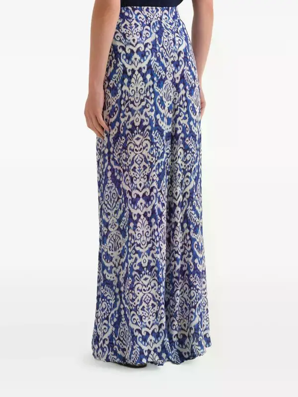 Malìparmi Dreamscape Ikat Palazzo Pants - Blue