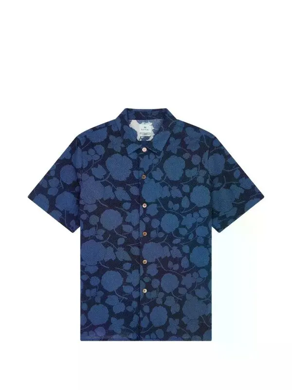 Paul Smith Floral-print Short-sleeve Shirt - Blue