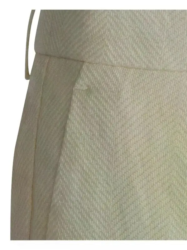 Marco Pescarolo Herringbone Pattern Pleated Trousers
