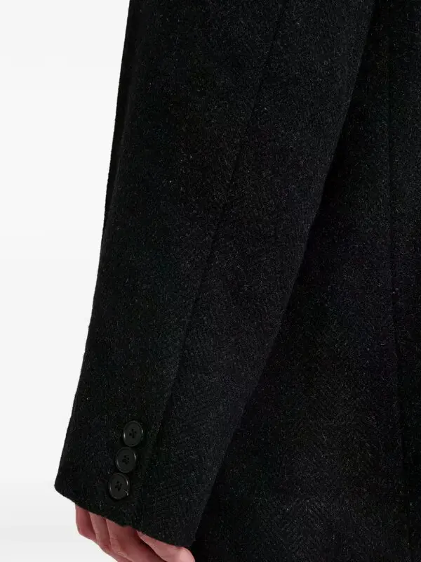 A.PRESSE Tweed Collarless Blazer