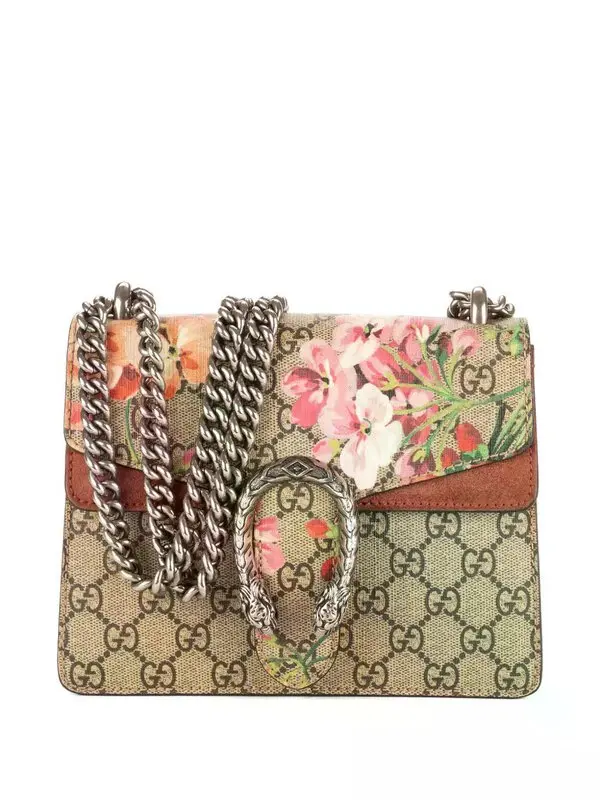 Gucci Dionysus Gg Blooms Mini Shoulder Bag - Neutrals