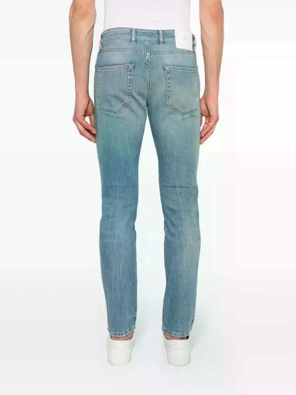 PT TORINO Stonewashed Slim-cut Stretch-cotton Jeans - Blue