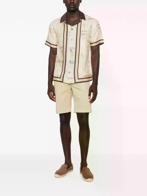 Jacob Cohen Shorts With Logo Patch - Neutrals