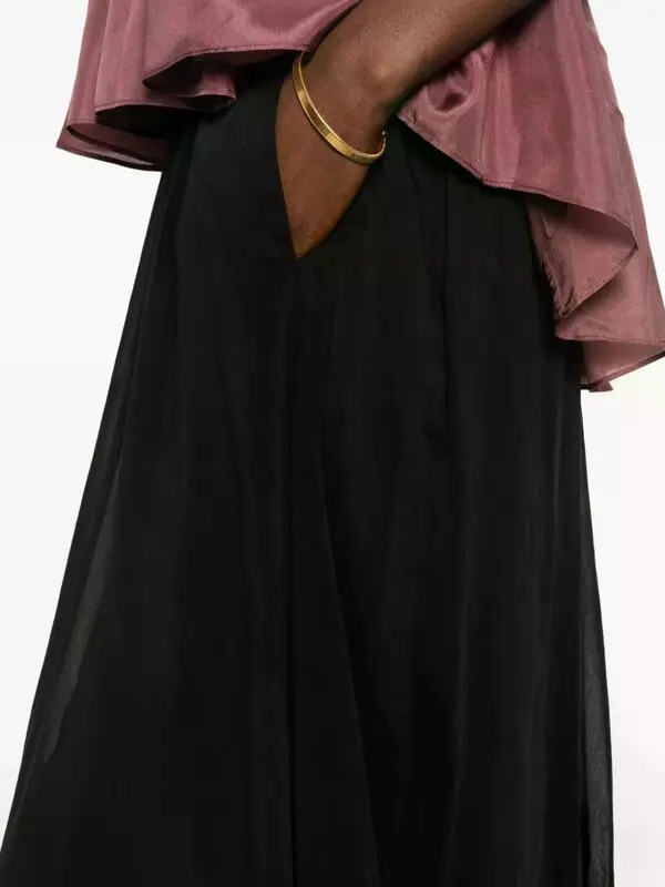 FORTE_FORTE Flared Midi Skirt - Black