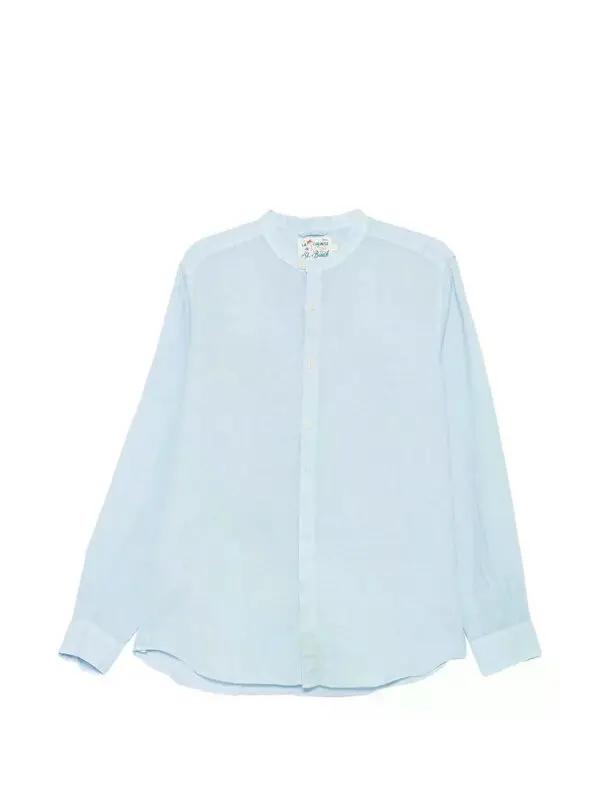 MC2 SAINT BARTH Naxos Mandarin-collar Long-sleeve Shirt