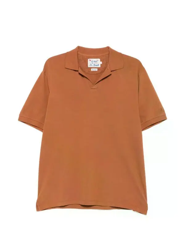 MC2 SAINT BARTH Charles Logo-embroidered Polo Shirt - Brown