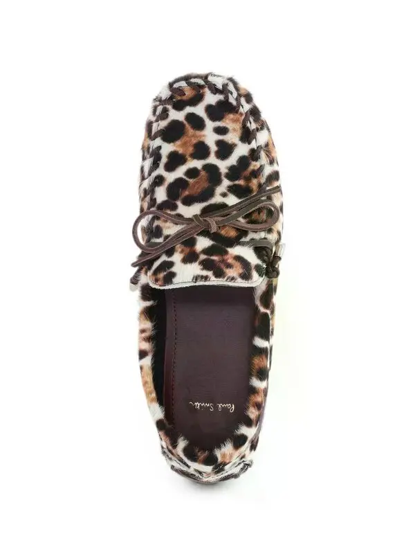 Paul Smith Leopard Print Faux Pony Hair Loafers