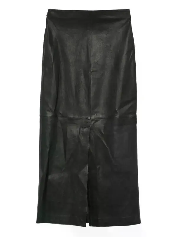ALYSI Leather Skirt - Black