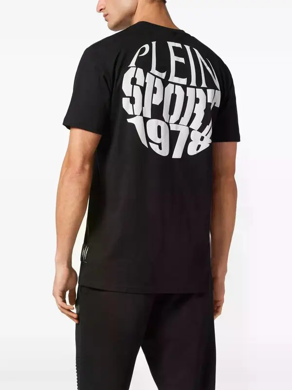 PLEIN SPORT Logo-print Cotton T-shirt - Black