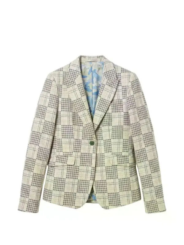 ABSEITS Graphic Check Blazer - Neutrals
