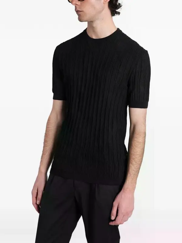 LOW BRAND K221 Ribbed-knit T-shirt