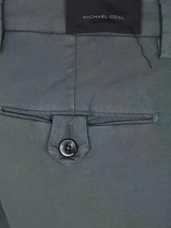 MICHAEL COAL Harry Pleated Linen Shorts - Grey