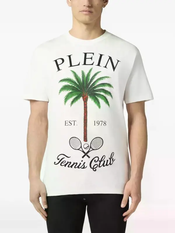 Philipp Plein Logo-lettering T-shirt - Neutrals