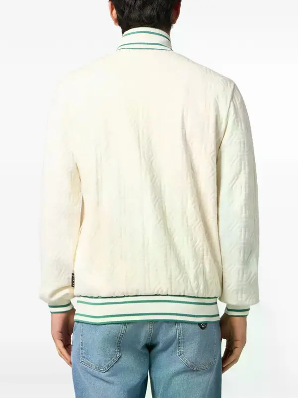 Philipp Plein Monogram Pattern Track Jacket - White