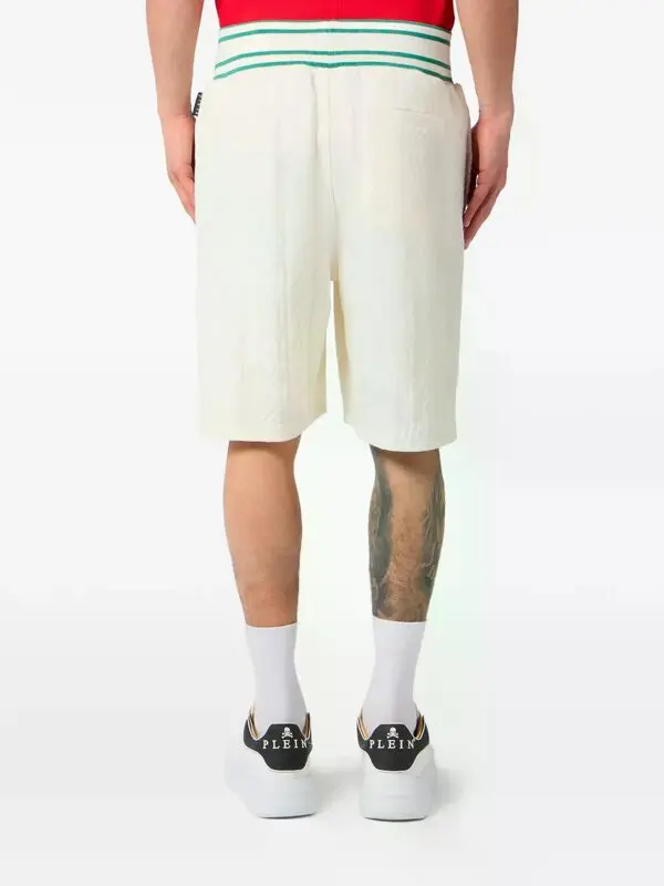 Philipp Plein Monogram Jacquard Track Shorts - White