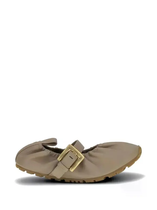 Balmain Buckle-strap Ballet Flats - Neutrals