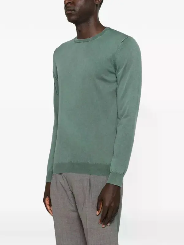 DELLA CIANA Crew Neck Long-sleeve Fine Knit Sweater