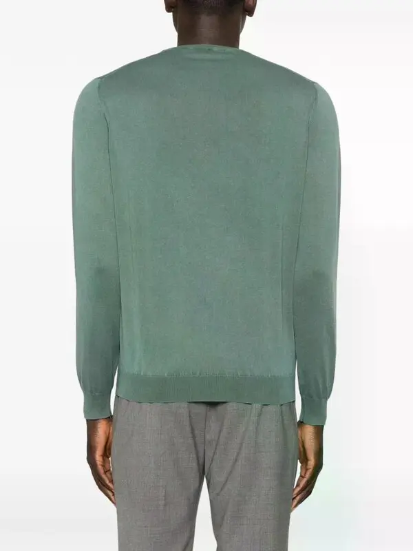 DELLA CIANA Crew Neck Long-sleeve Fine Knit Sweater