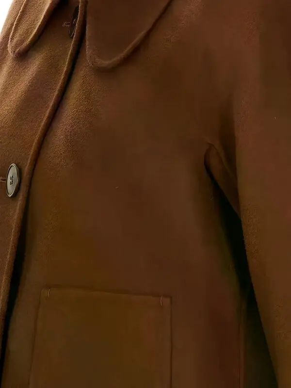Max Mara Single-breasted Jacket With Peter Pan Collar - Brown