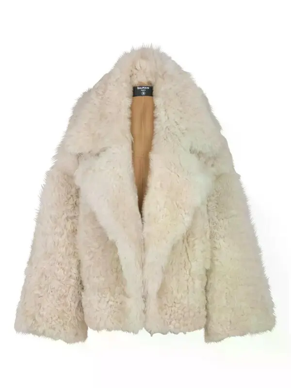 Balmain Shearling Jacket - Neutrals