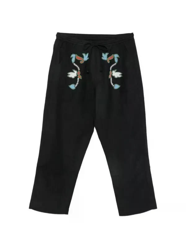BAZISZT Baziiszt Embroidered Drawstring Shorts - Black