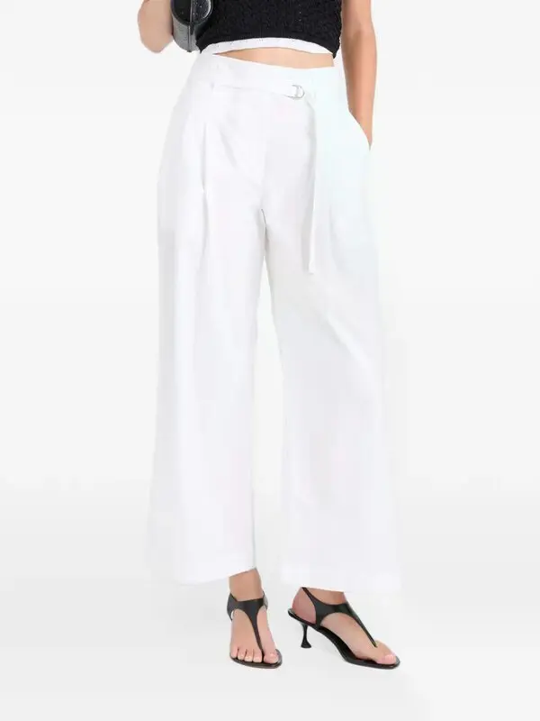 Proenza Schouler White Label Belted Poplin Trousers - White