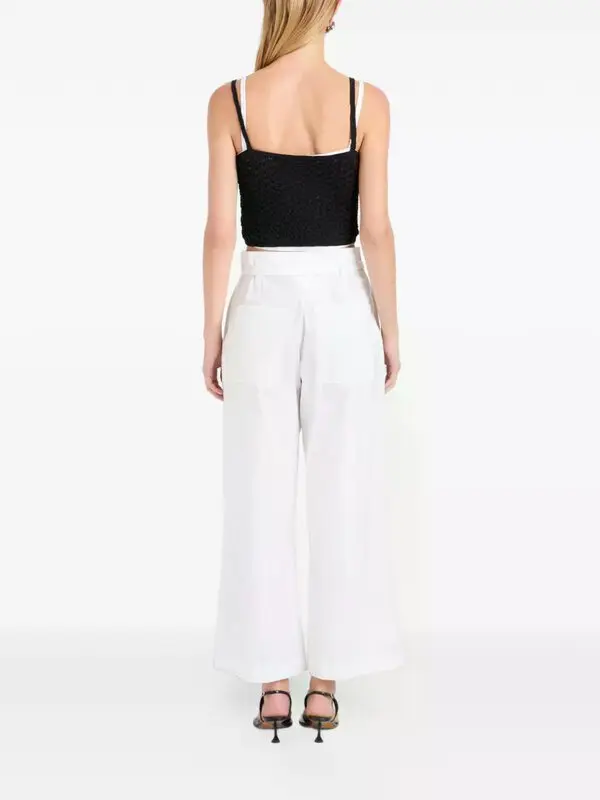 Proenza Schouler White Label Belted Poplin Trousers - White