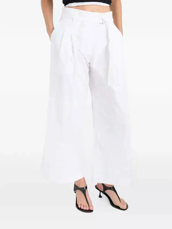 Proenza Schouler White Label Belted Poplin Trousers - White