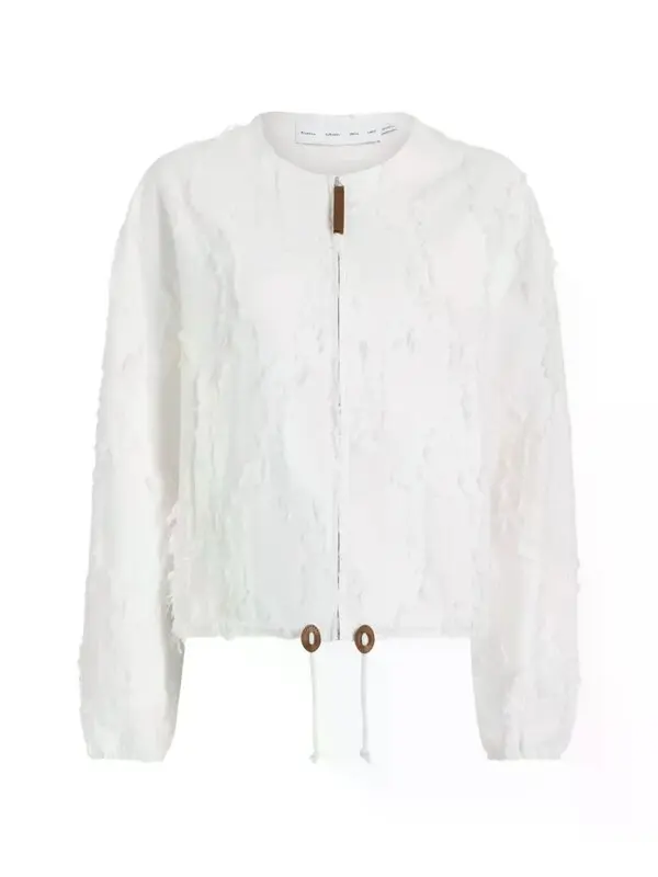 Proenza Schouler White Label Fringed Jacquard Jacket - Neutrals