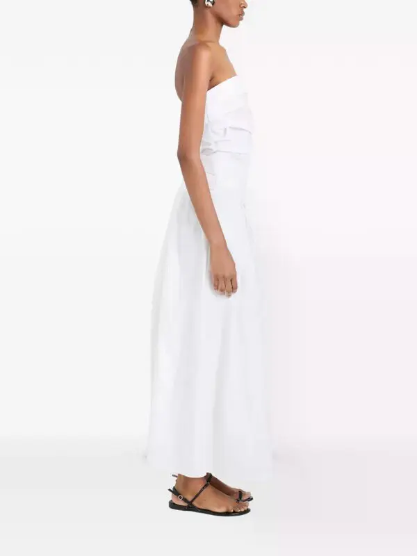 Proenza Schouler White Label Strapless Draped Poplin Top