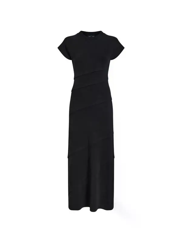 Proenza Schouler Hilma Tiered Jersey Midi Dress - Black